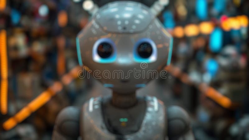 Blur Background of Close-up of Technology and Artificial Intelligence ...
