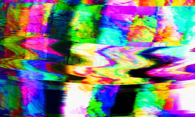 Blur Colored and Colorful Program Glitch with Straight Lines and with ...