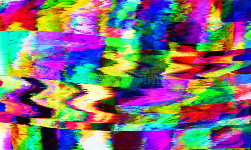 Blur Colorful Program Glitch with Straight Lines and with Bright Stock ...