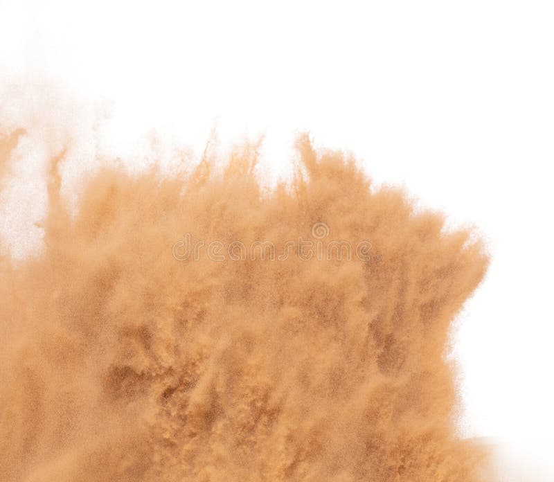 Small Fine Size Sand Flying Explosion, Golden Grain Wave Explode ...
