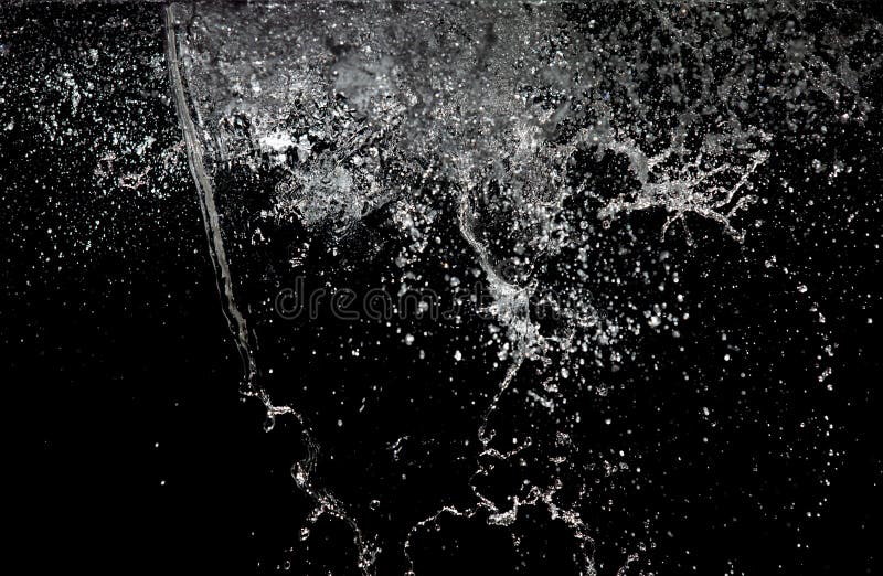 Blur Defocus Image of Water Hit Wall Ground, Explode into Drop Droplet ...