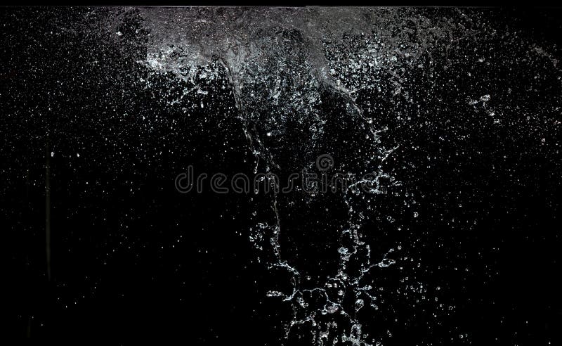 Blur Defocus Image of Water Hit Wall Ground, Explode into Drop Droplet ...