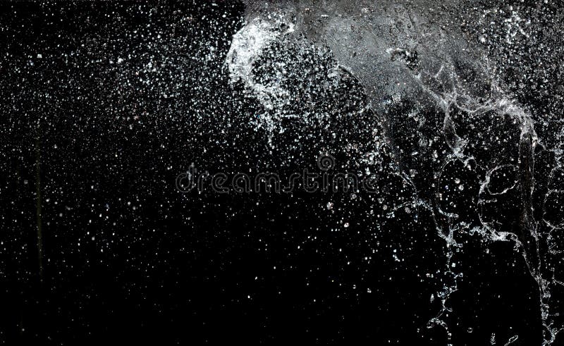 Blur Defocus Image of Water Hit Wall Ground, Explode into Drop Droplet ...