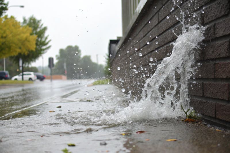 Blur Defocus Image of Water Hit Wall Ground, Exploding into Drop ...