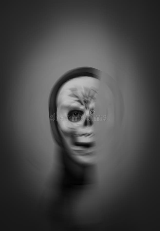 Blur Effect of Toned Portrait of a Senior with a Devil Mask Stock Photo ...