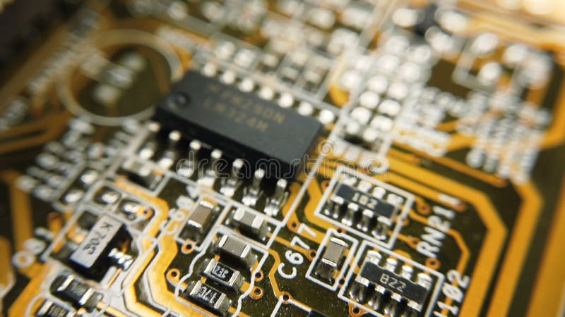 Electronic Circuit Blur. Blur Electronic Circuit Close Up Computer ...