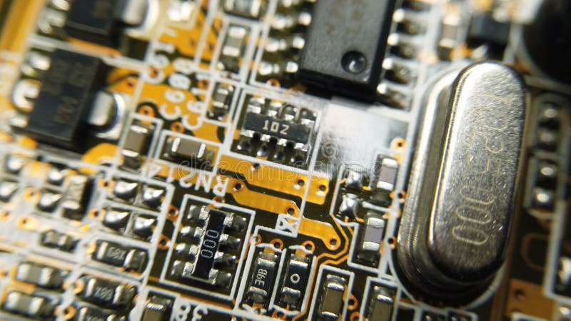 Electronic Circuit Blur. Blur Electronic Circuit Close Up Computer ...