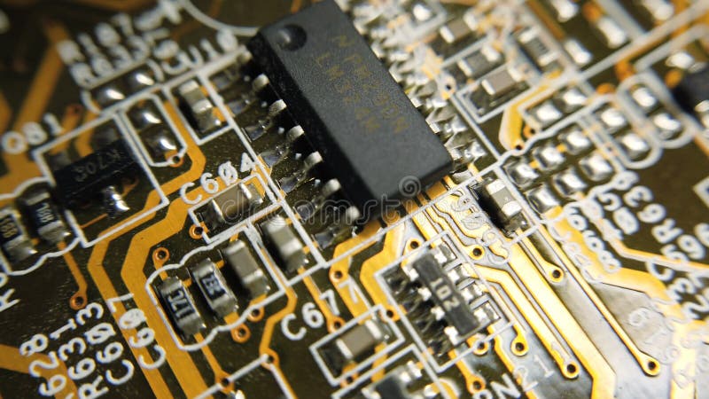 Electronic Circuit Blur. Blur Electronic Circuit Close Up Computer ...