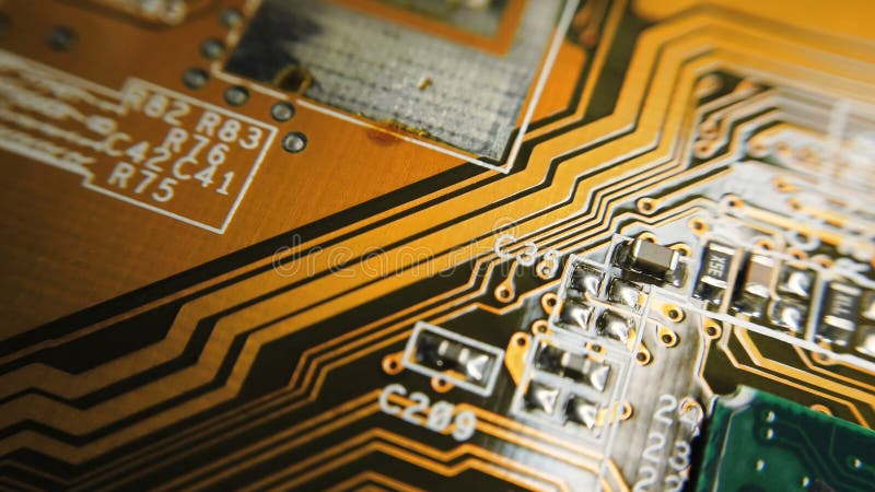 Electronic Circuit Blur. Blur Electronic Circuit Close Up Computer ...