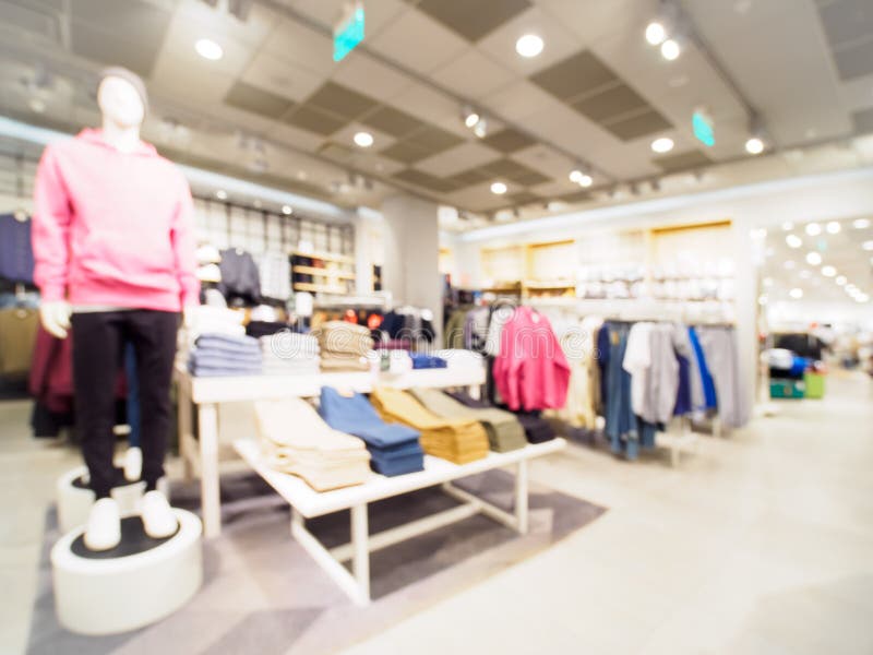 Blur Of Clothing Store As Background Stock Photo - Image of modern ...