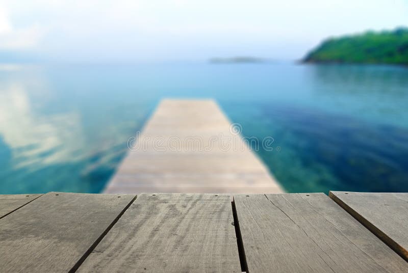 Jetty or Walkway Cement Bridge Extends into the Sea . Stock Photo ...