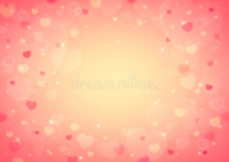 Blur Light Red Heart Bokeh for Valentine Stock Illustration ...