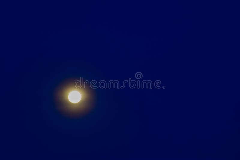 Blur Moon on Twilight in Evening Sky Stock Photo - Image of moon ...