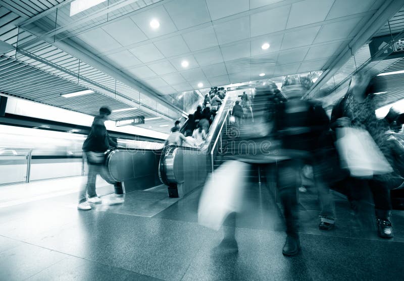 Blur people stock image. Image of abstract, ground, commuting - 17348193