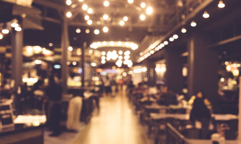 Blur of People in Cafe,restaurant with Lighting Background Stock Photo ...
