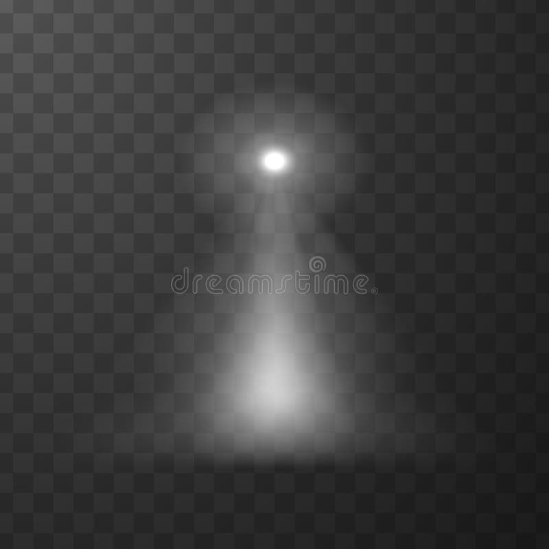 Blur Spotlight Vector Effect, White Projector Light Beam from Top ...