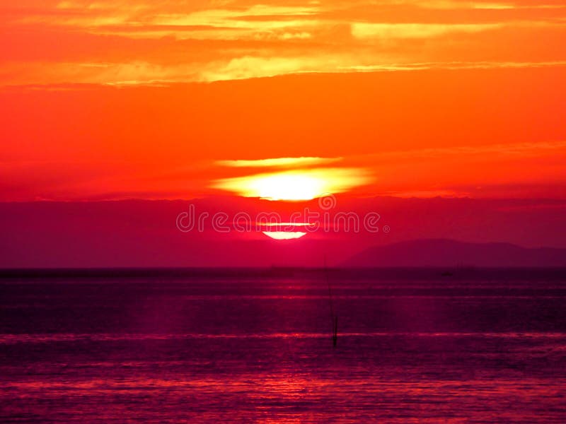 Blur Sunset Last Light Horizontal Line Sea Stock Photos - Free ...