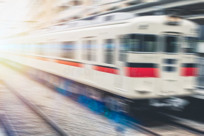 Blur Train Fast Japan Local Railway Stock Image - Image of acceleration ...
