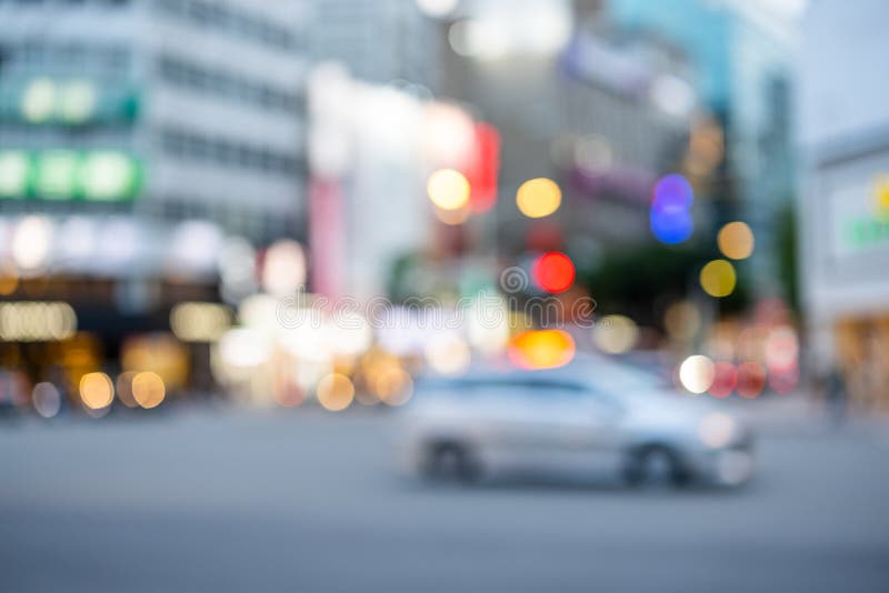 Blur View of City View at Night Stock Image - Image of motion, travel ...