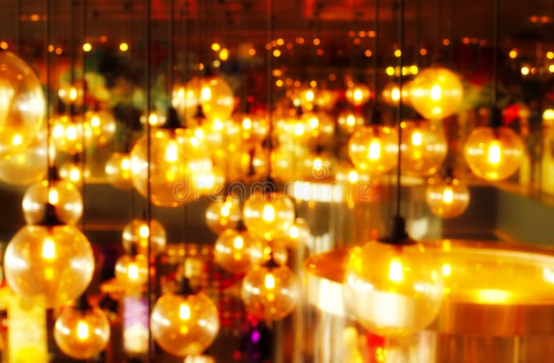 Blur Vintage Lamp Light at Night Stock Photo - Image of dark, equipment ...