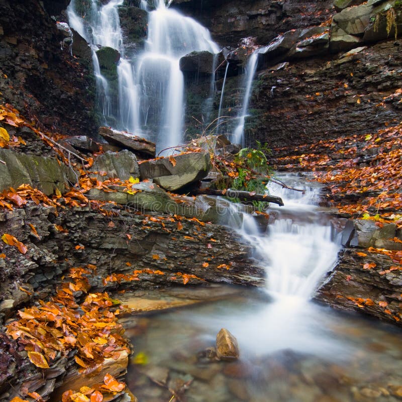 Blur Waterfall of Stone Background for Design Nature Backdrop. Stock ...