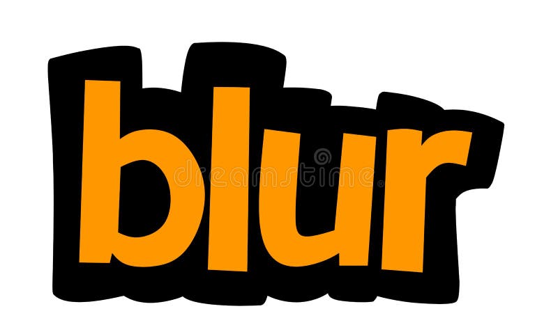 BLUR Writing Vector Design on White Background Stock Illustration ...