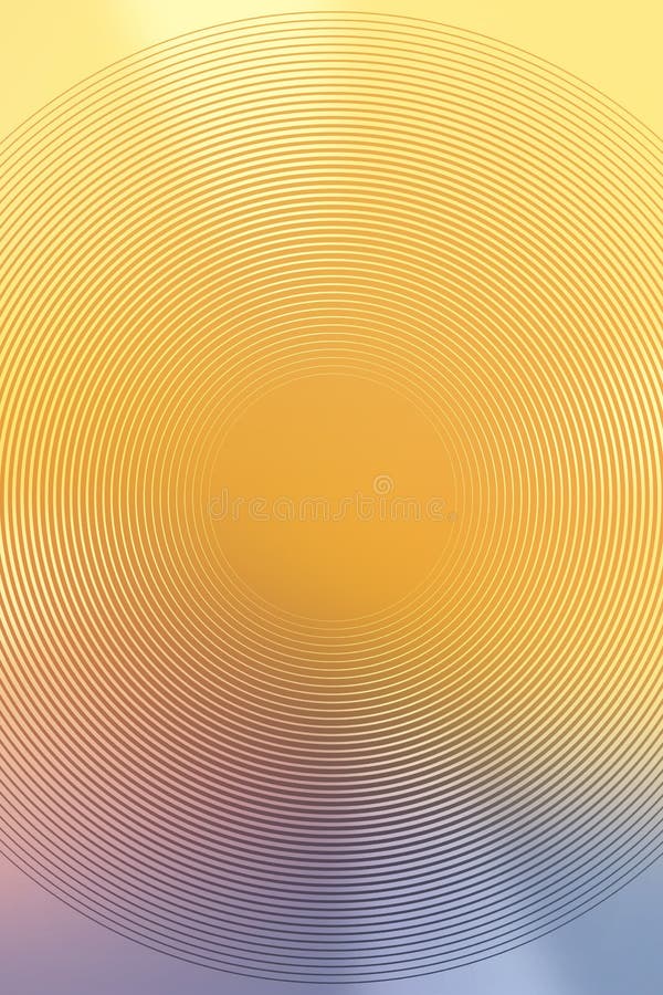Blur Yellow Abstract Backdrop Design. Shiny Radial Stock Illustration ...