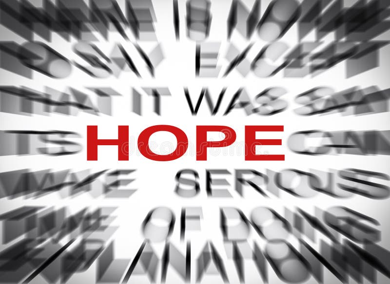 Blured Text with Focus on HOPE Stock Image - Image of education, book ...