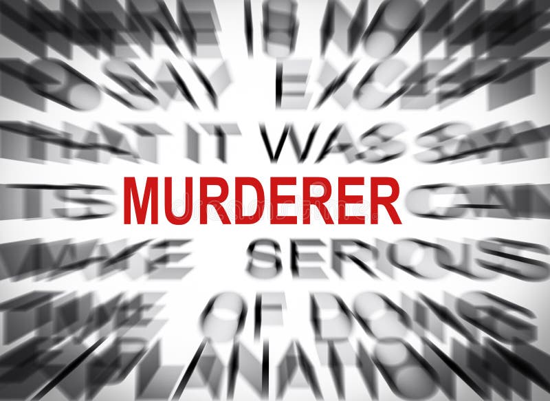 Murderer Word Made Of Tiles On Dark Wooden Background Stock Image ...
