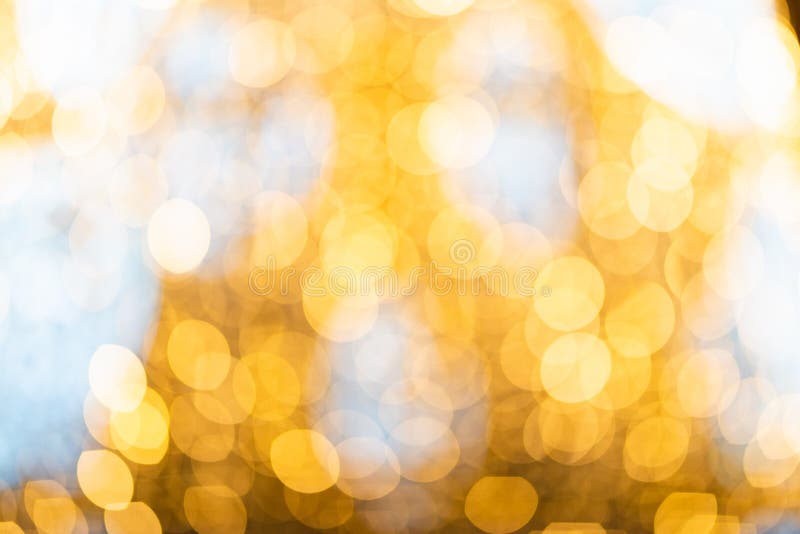 Blured Yellow Lights in Night Stock Image - Image of glitter ...