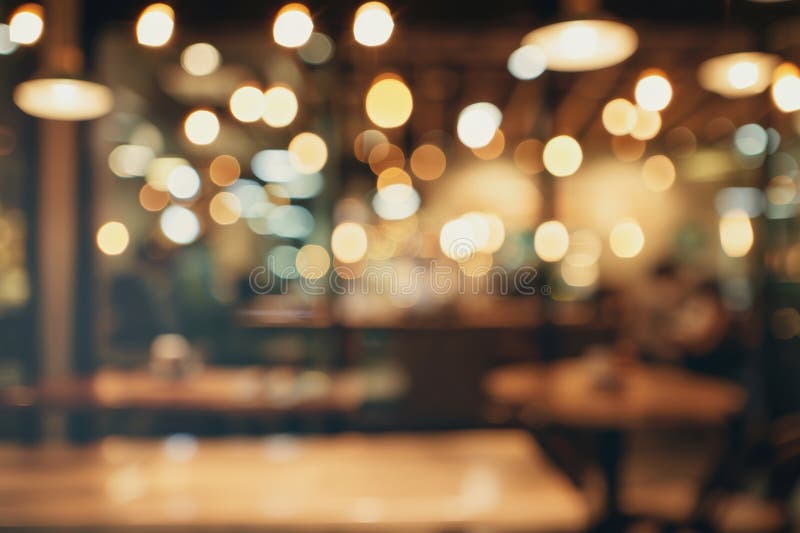 Blurred Abstract Atmospheric Cafe Background, Soft Lighting and Cozy ...