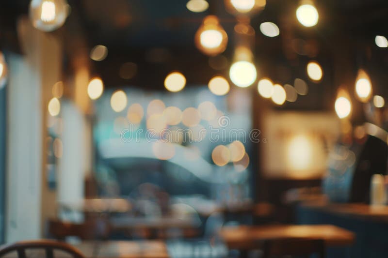 Blurred Abstract Atmospheric Cafe Background, Soft Lighting and Cozy ...