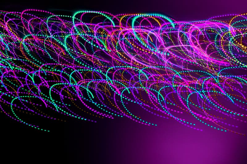 Blurred Abstract Background. Drawing with Light, Garlands. Stock Photo ...