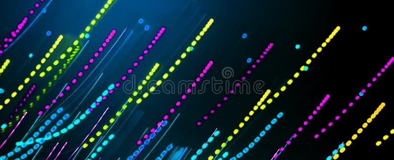 Blurred Abstract Background. Drawing with Light, Garlands. Stock Image ...