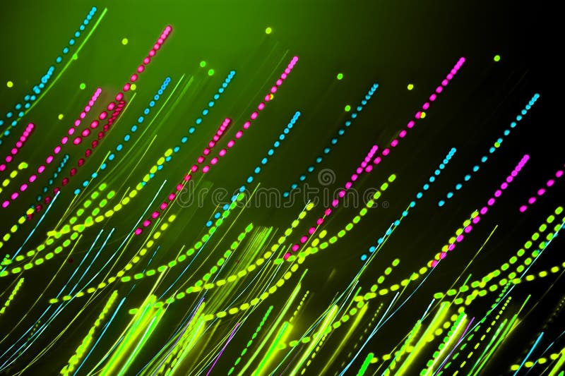 Blurred Abstract Background. Drawing with Light, Garlands. Stock Photo ...