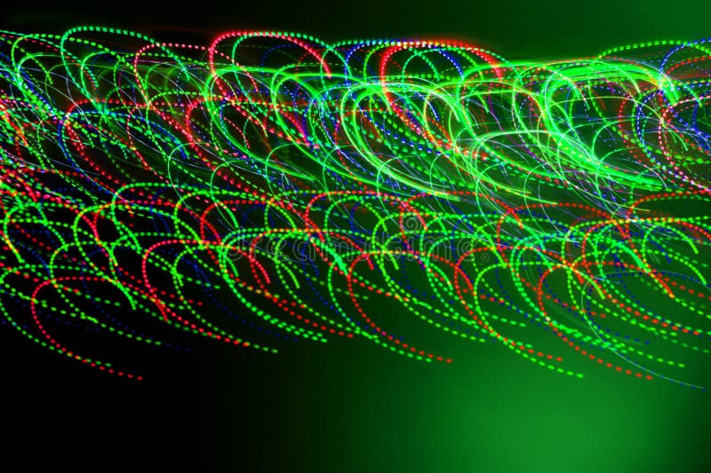 Blurred Abstract Background. Drawing with Light, Garlands. Stock Image ...