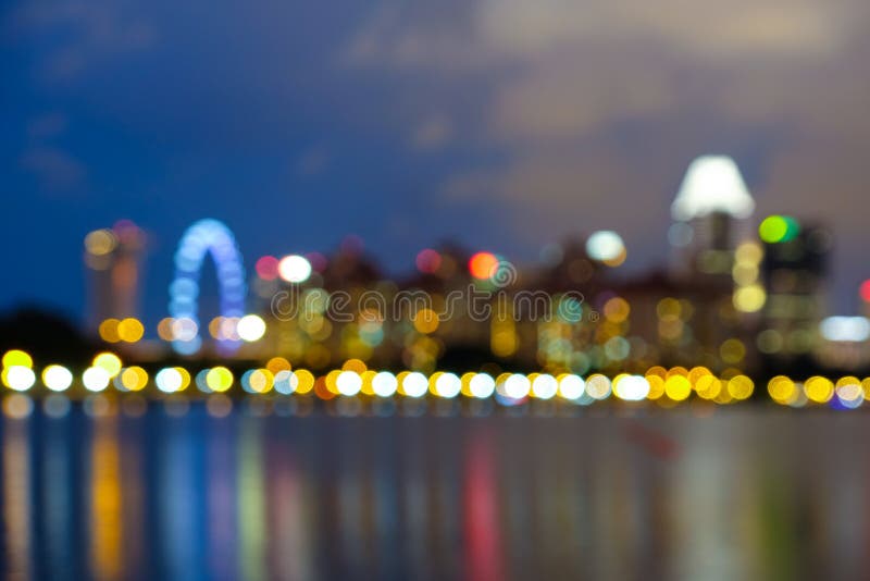 Blurred Abstract Background Lights, Beautiful Cityscape View Stock ...