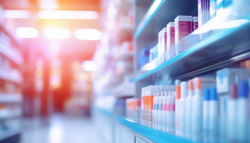 The Blurred Abstract Background of the Pharmacy. Stock Photo - Image of ...
