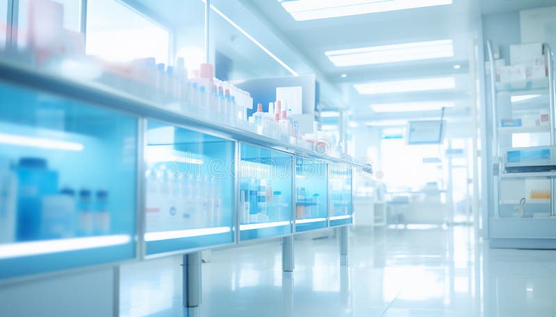 The Blurred Abstract Background of the Pharmacy. Stock Photo - Image of ...