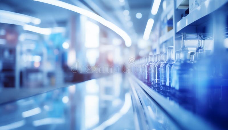 The Blurred Abstract Background of the Pharmacy. Stock Photo - Image of ...