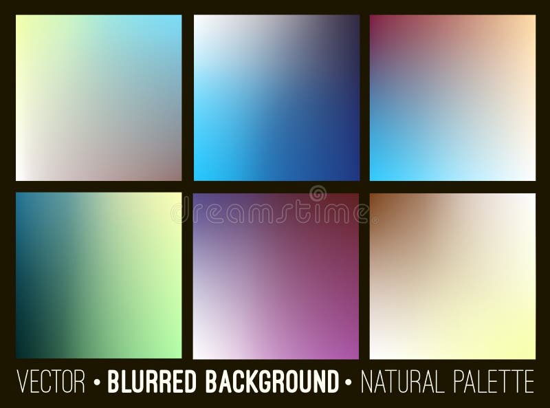 Blurred Abstract Backgrounds Set. Smooth Template Design for Creative ...