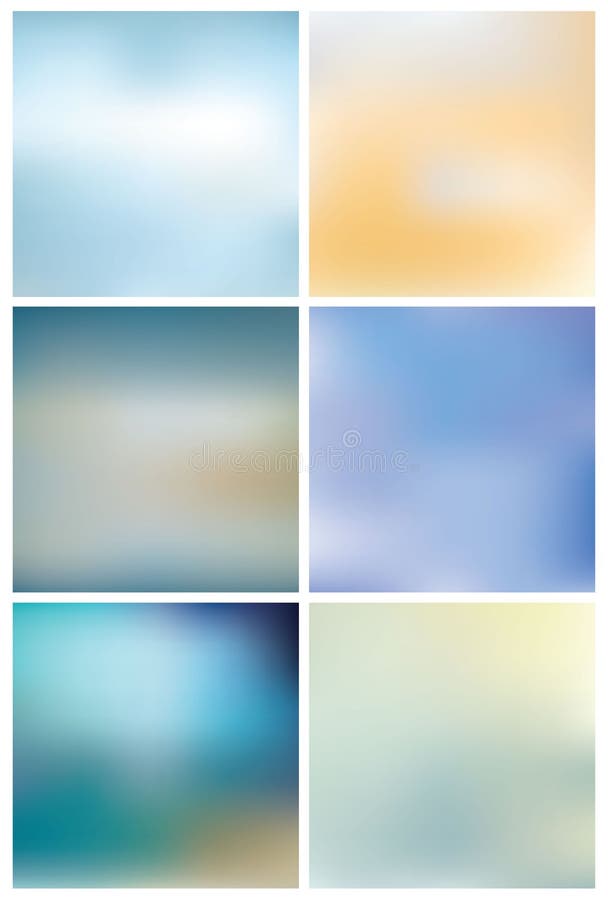 Blurred Abstract Backgrounds Set. Abstract Colorful Blurred Vector ...