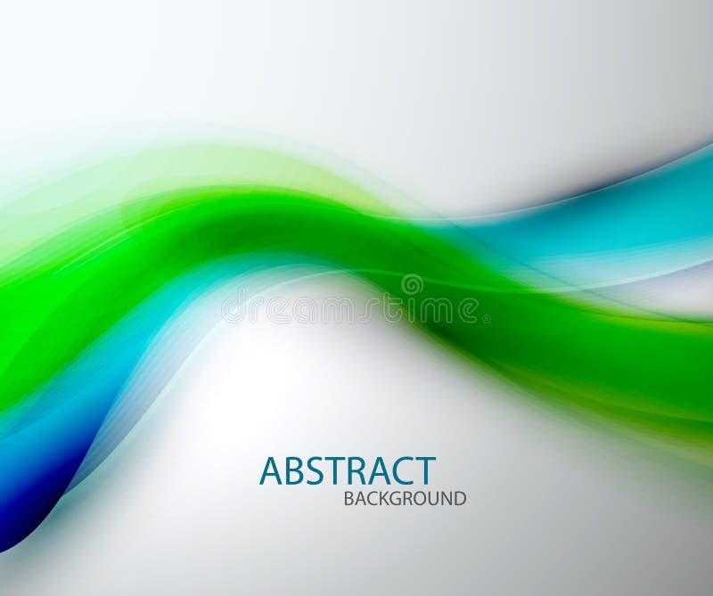 Blurred Abstract Blue Green Wave Background Stock Vector - Illustration ...
