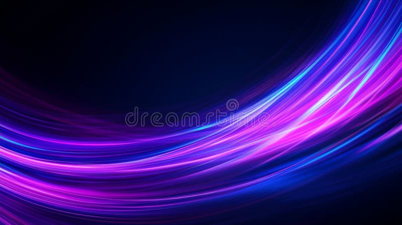 Blurred Abstract Light Stripes on Black, Vibrant Changing Curves ...