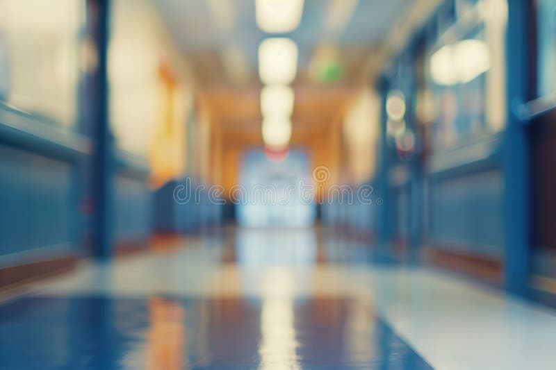 Blurred Abstract School Background, Soft Focus on Classroom Interior ...
