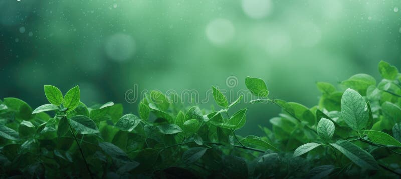 Blurred Abstract Spring Background with Green Leaves Stock Illustration ...