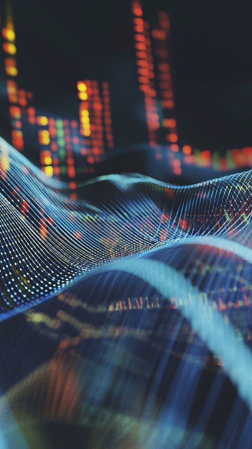 Blurred Abstract Stock Market Graphs Forming the Backdrop of a Neural ...
