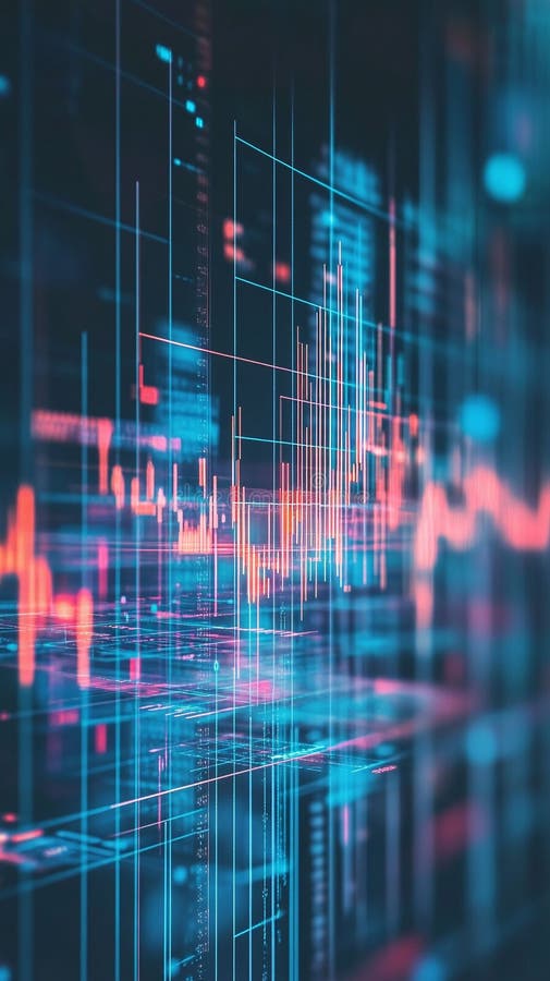 Blurred Abstract Stock Market Graphs Forming the Backdrop of a Neural ...