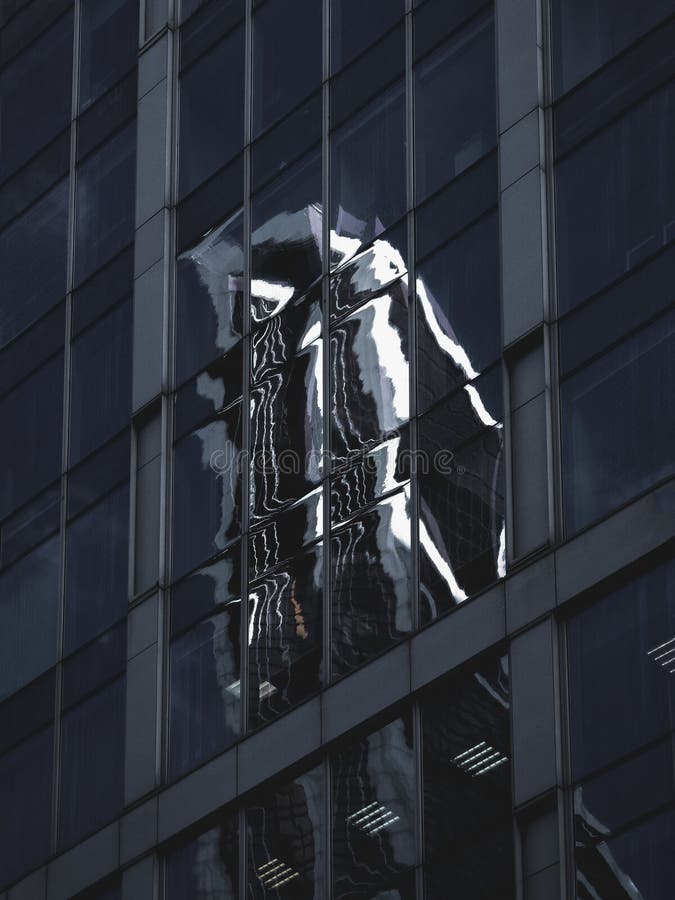 Abstract Reflection of Geometric Shapes with a Glass Building Stock ...