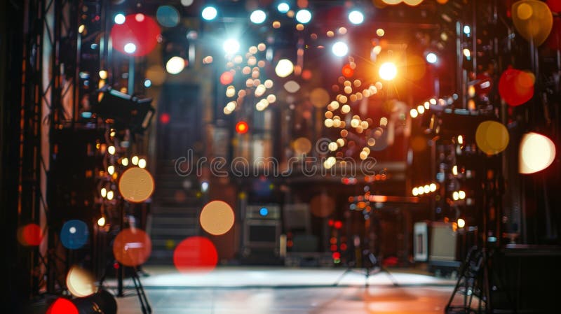 A Blurred Array of Stage Props and Technical Equipment Adorn the Lively ...